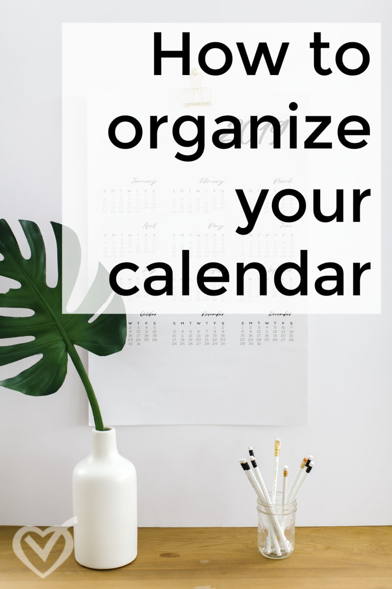 How to organize your calendar - the essentials